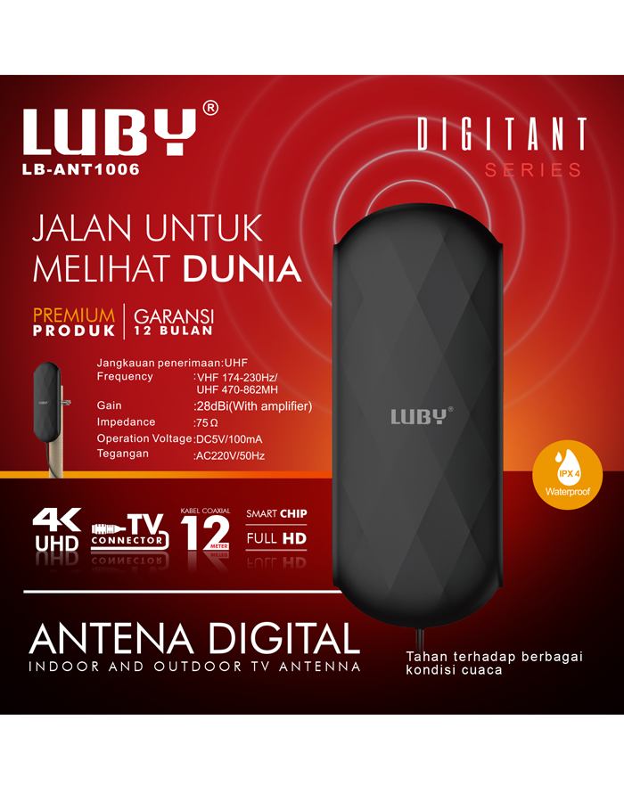 Antena Digital Luby LB-ANT1006 - Luby Indonesia