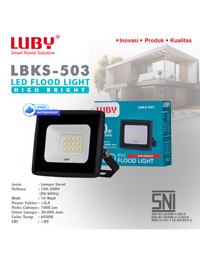 Lampu Sorot Luby Floodlight LBKS-503 10Watt-50Watt - Luby Indonesia