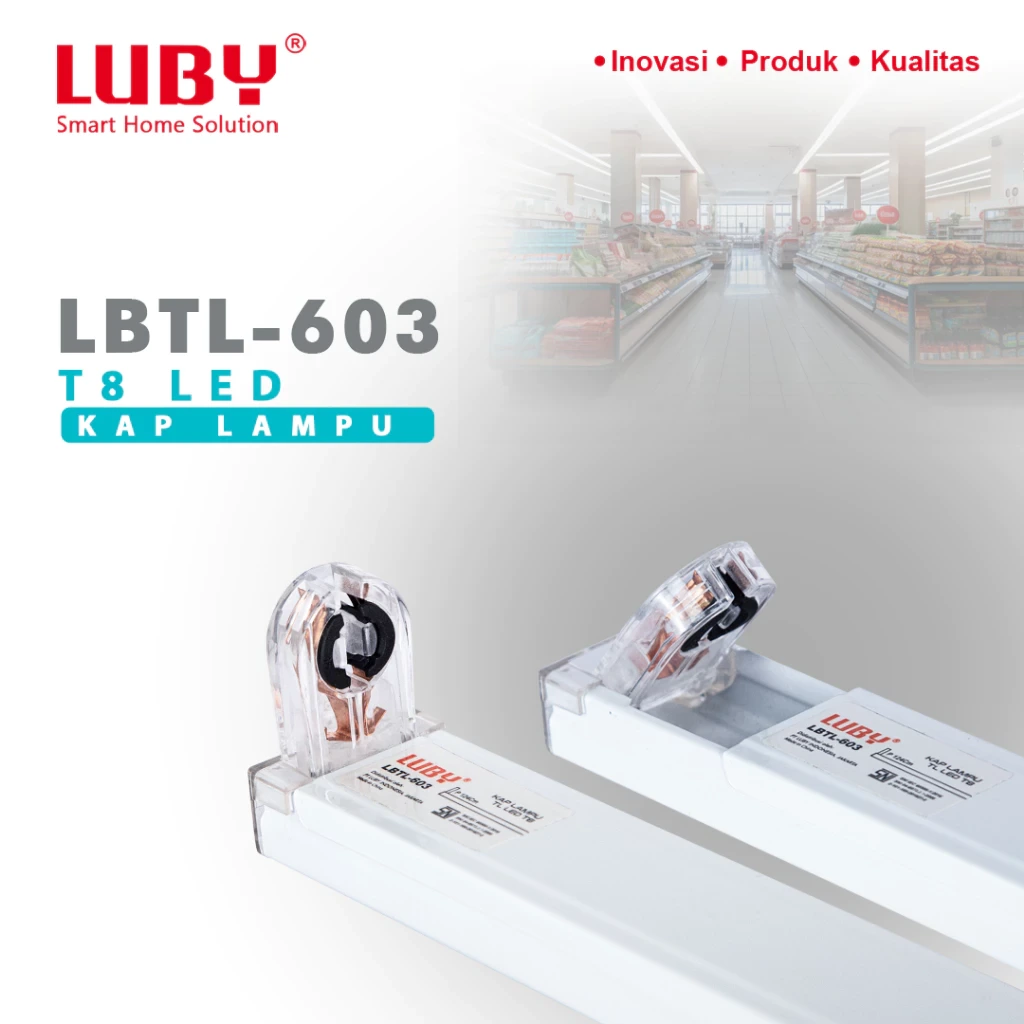 LUBY Kap Lampu Tabung T8 Tube 120 CM LBTL 603 - Luby Indonesia