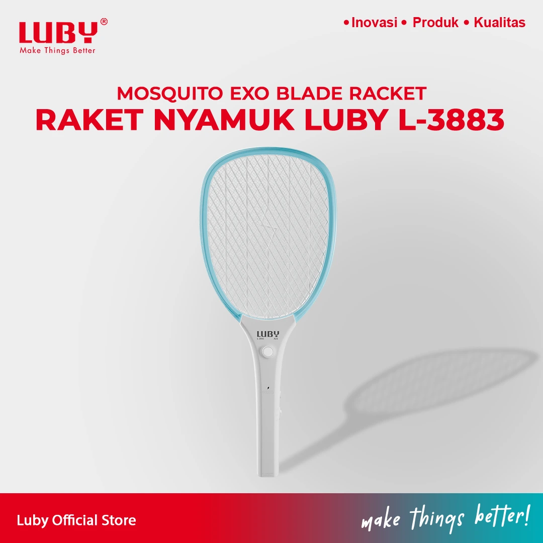LUBY Raket Nyamuk Electric Mosquito Racket Tahan Lama 3000V L-3883 ...
