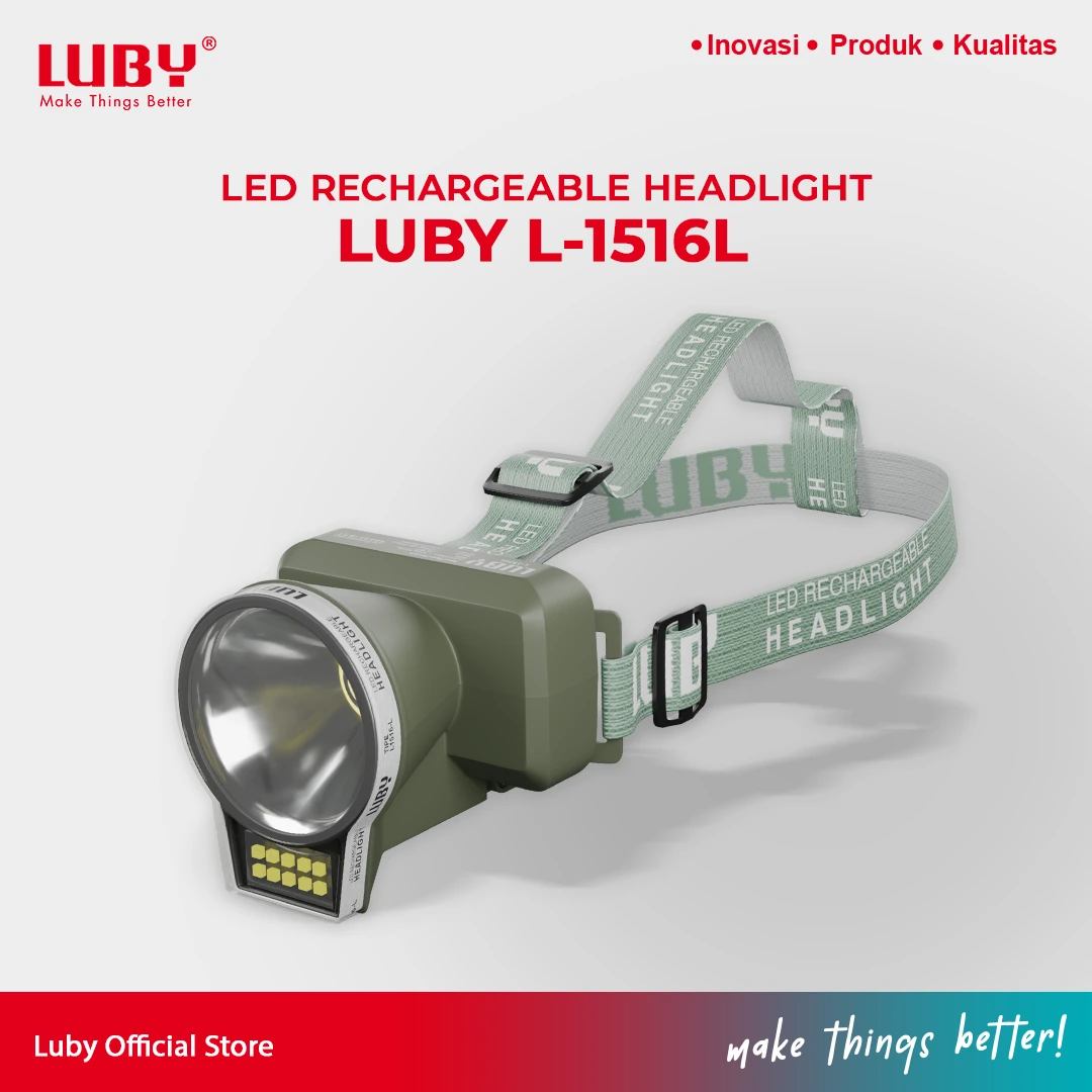 LUBY Headlamp Senter Kepala 20 Watt Mode SOS L-1516 - Luby Indonesia